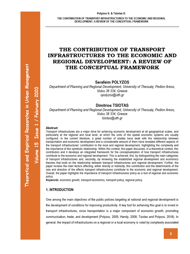 THE CONTRIBUTION OF TRANSPORT | PDF | Transport | Infrastructure