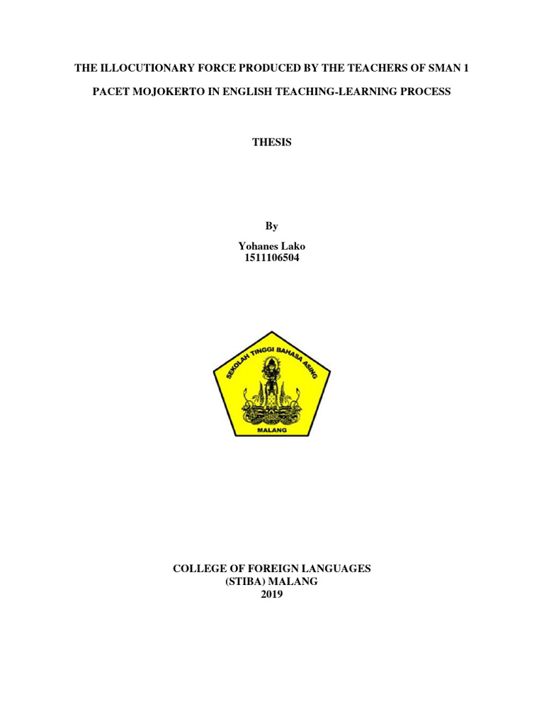 Thesis of Linguistic | PDF | Linguistics | Human Communication