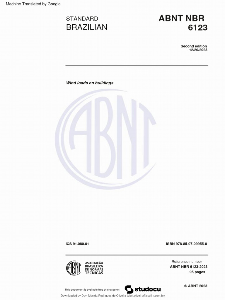 NBR 6123-2023-Wind Loads On Buildings | PDF | Wound | Meteorology