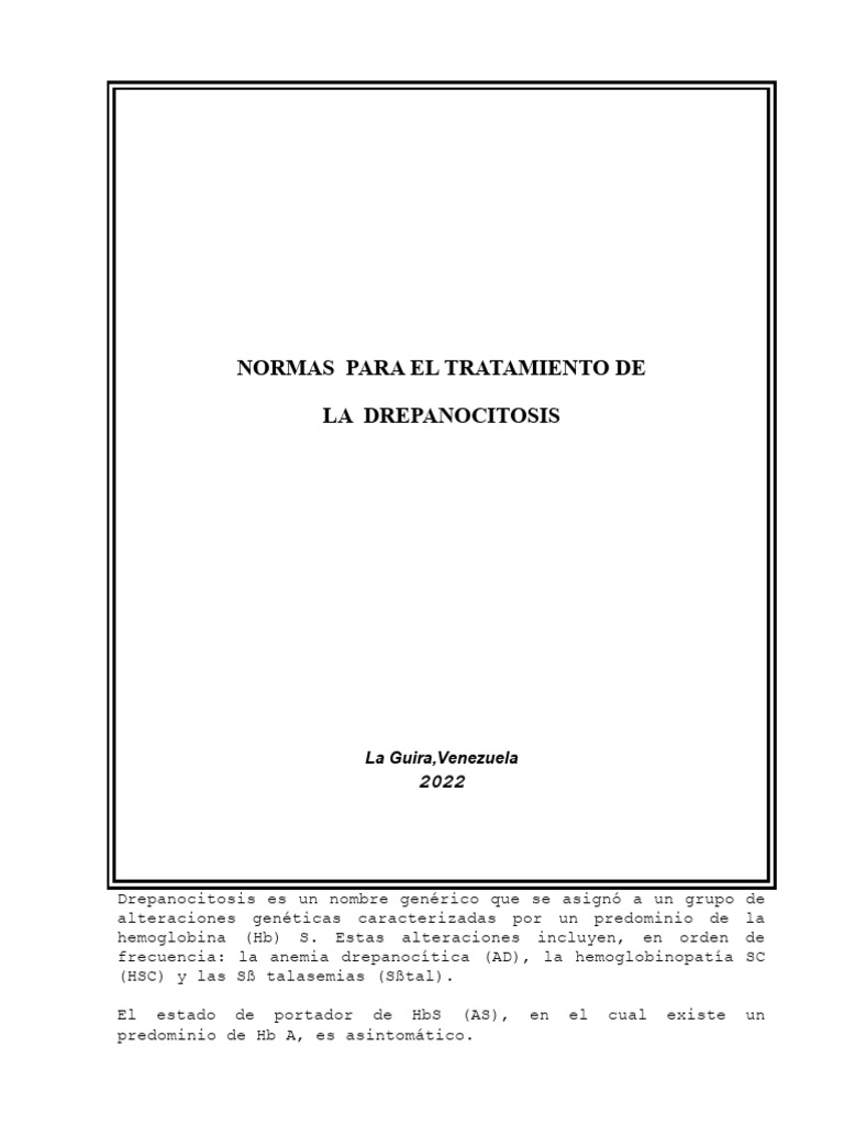 Normas Sicklemia | PDF | Corazón | Cirrosis