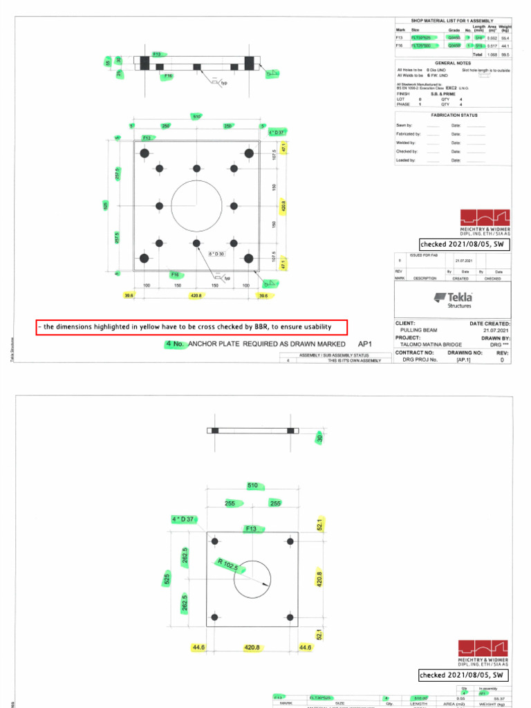 C715 210805 Check Workshop Anchor Plate | PDF