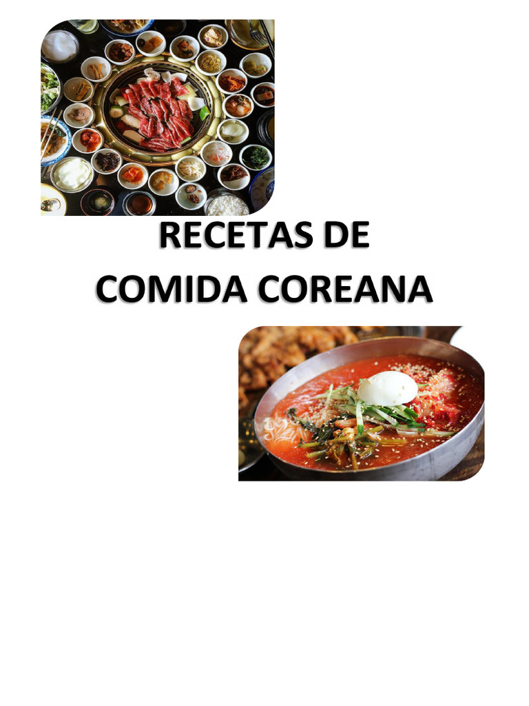 Comida Coreana Recetas | PDF | Cocina coreana | Salsa