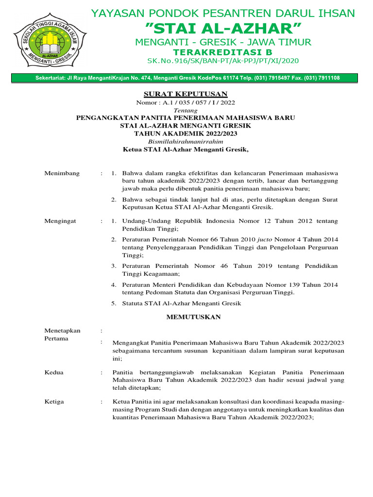 SK Panitia PMB | PDF