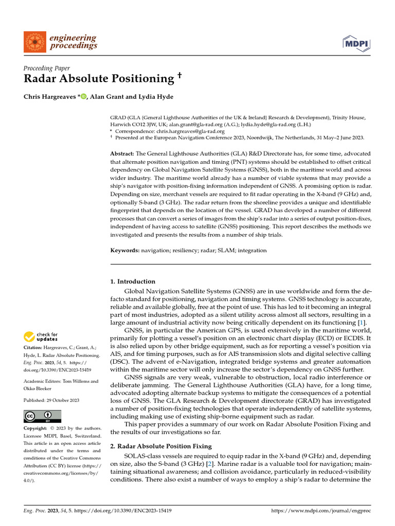 Radar Absolute Positioning | PDF | Navigation | Radar