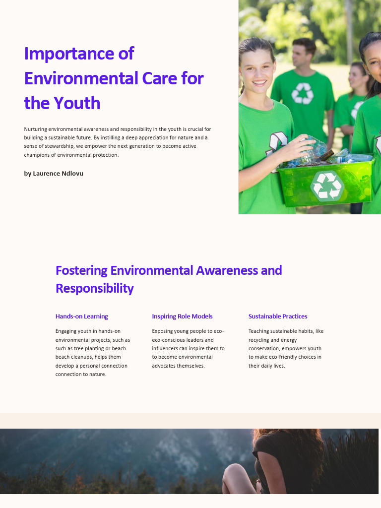 Importance of Environmental Care by Laurence Ndlovu | PDF ...