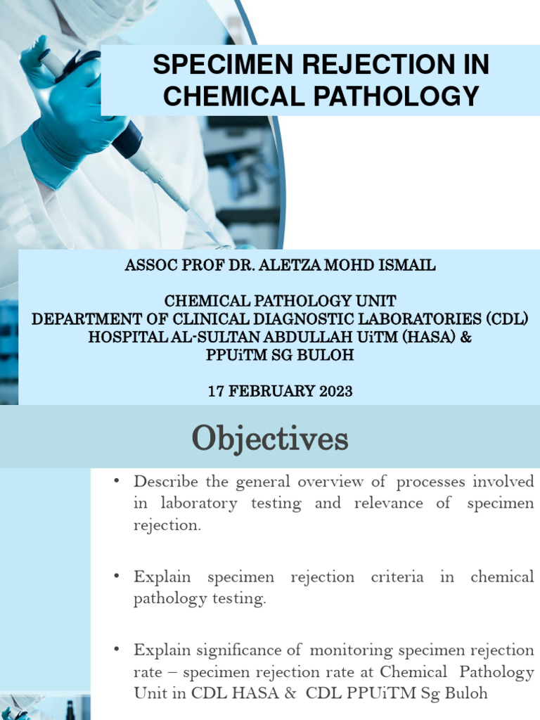 Specimen Rejection in CP | PDF | Blood Plasma | Medical Diagnosis