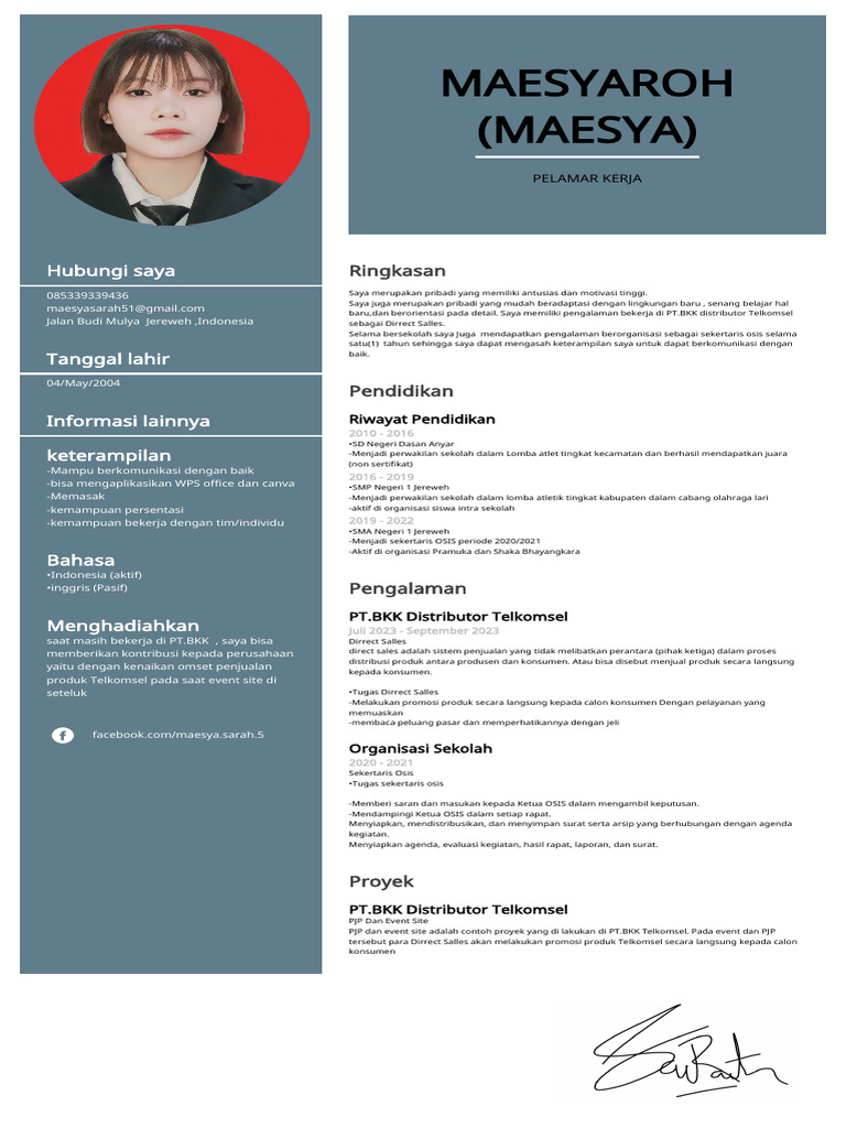 Maesya CV1 - 1695378854 | PDF
