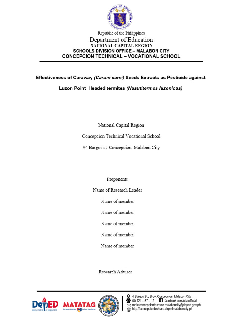 Sample Introduction in Scientific Research Proposal | PDF | Pesticide ...