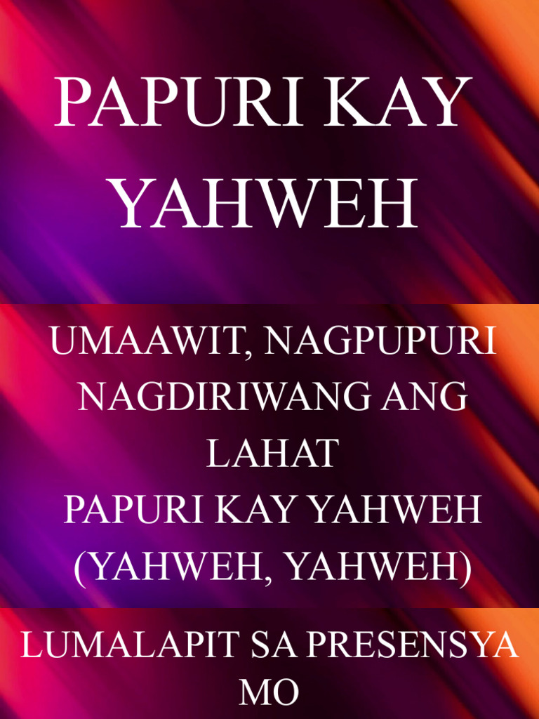 Papuri Kay Yahweh | PDF