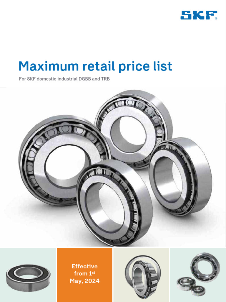 TRB and DGBB Price List 1st May, 2024 | PDF