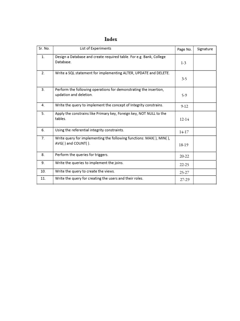 DBMS lab file _4thSem | PDF | Relational Database | Databases DBMS lab file _4thSem | PDF | Relational Database | Databases