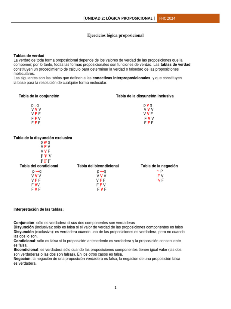 Ejercicios lógica proposicional | PDF | Proposición | Sintaxis (Lógica)