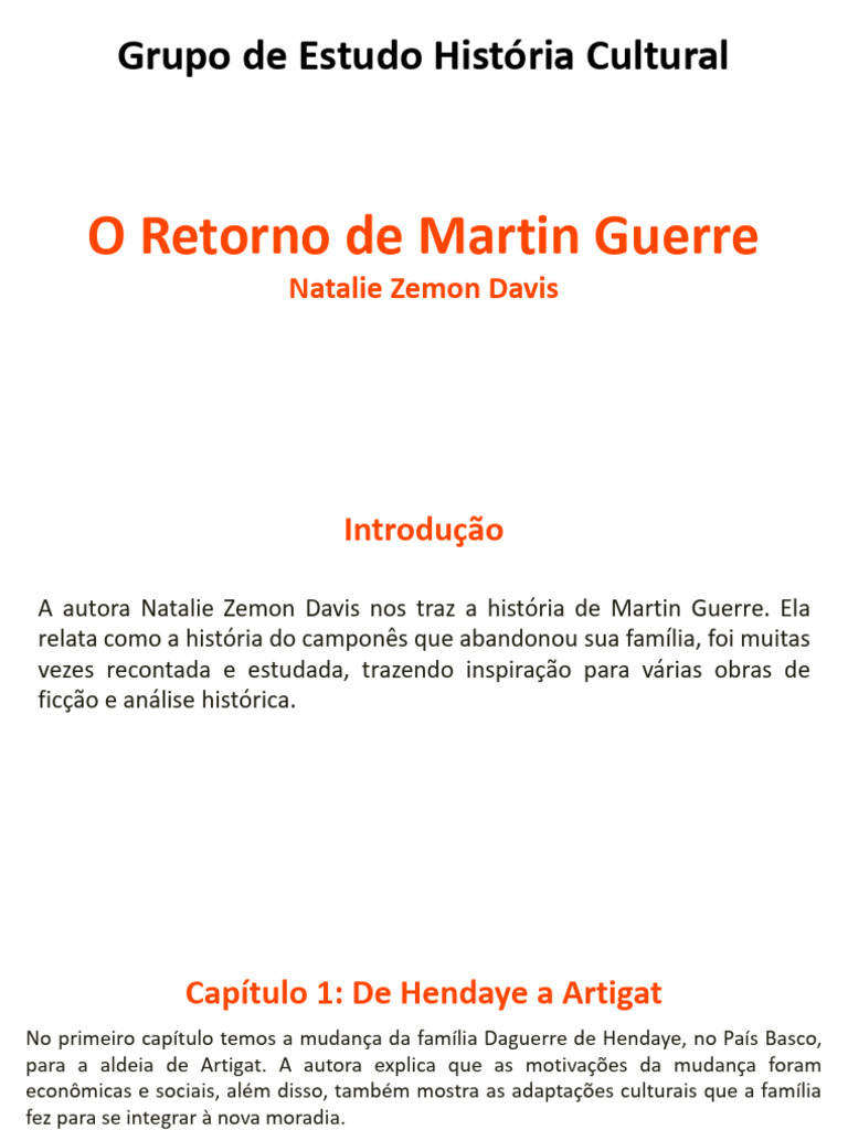 O Retorno de Martin Guerre: Análise Histórica | PDF | Família