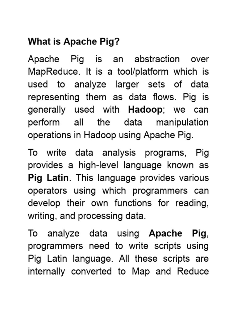 3 Pig | PDF | Apache Hadoop | Relational Database