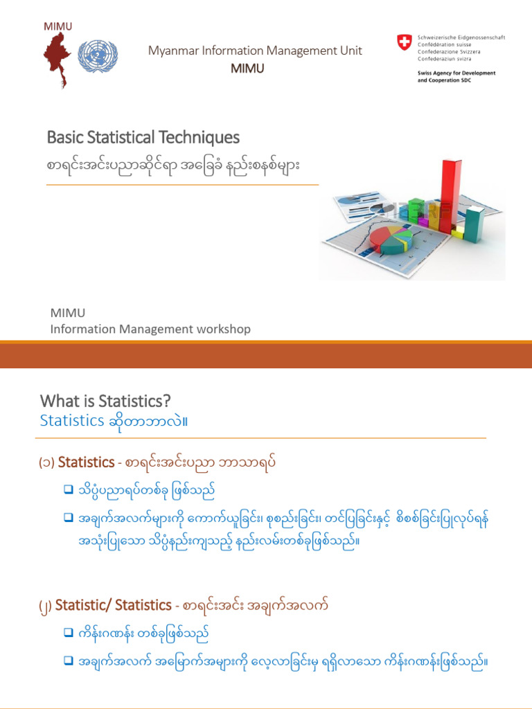 Basic Statistical Techniques Burmese | PDF