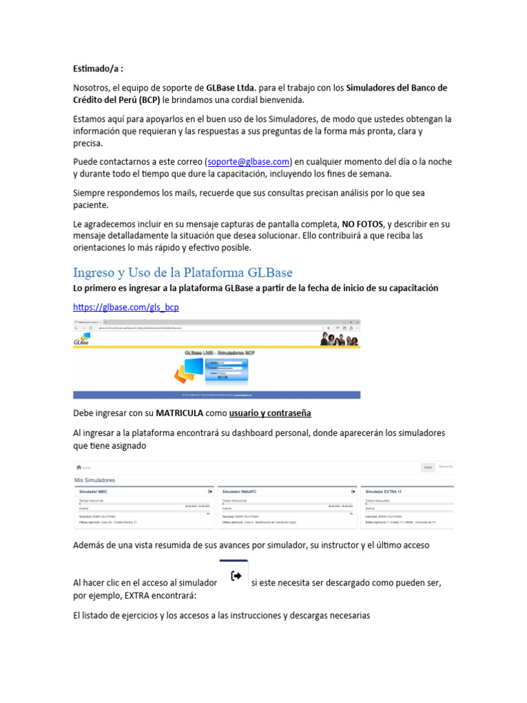 Guía de Uso de Simuladores BCP | PDF | Contraseña | Software