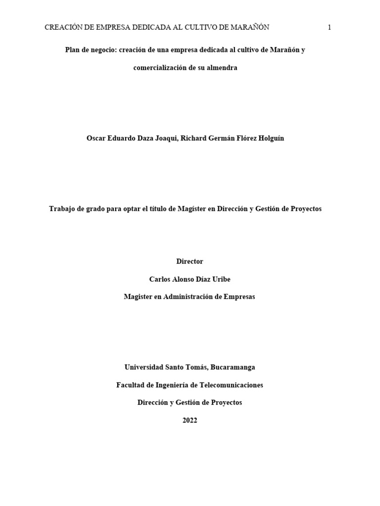 2022 Florez Richard | PDF | Business | Agricultura