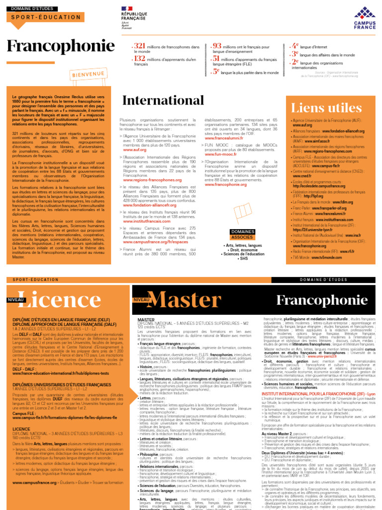 Promotion de la Francophonie mondiale | PDF | la Francophonie | Langue ...