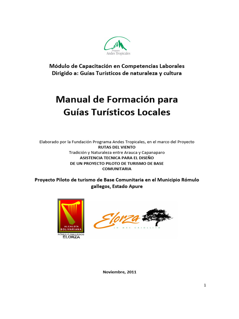 Manual para Guias de Turismo 01 | PDF | Turismo | Agencia de viajes