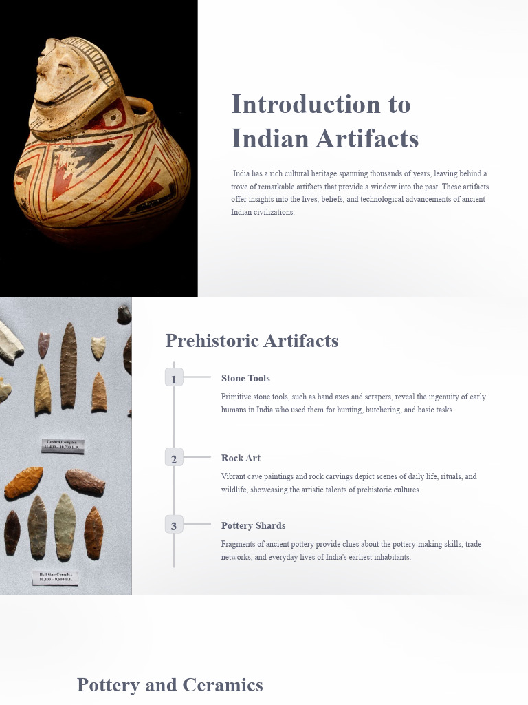 Introduction To Indian Artifacts | PDF | Jewellery | Pottery