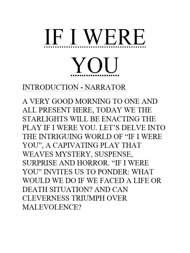If I Were You | PDF