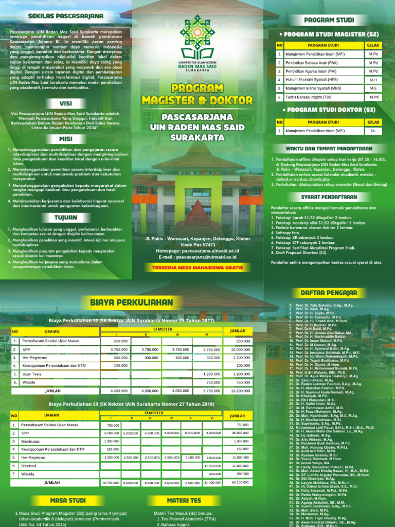 Brosur Pasca 1 Dan 2 | PDF