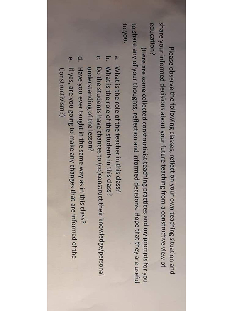 R06 - 1 Constructivism - Observing and Reviewing Two Classrooms | PDF