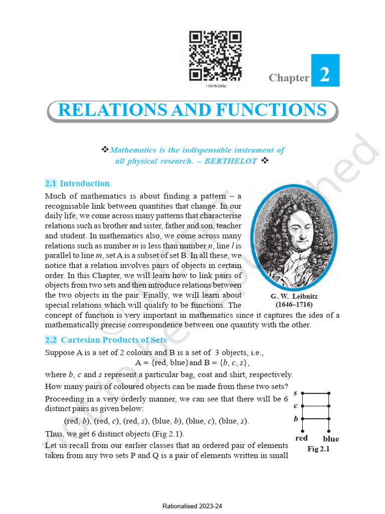 Relations and Functions-1-2 | PDF | Set (Mathematics) | Function ...