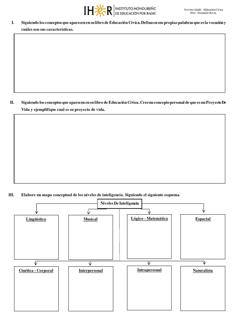 Trabajo Practico - Civica Noveno Grado - Semana 1-3 | PDF