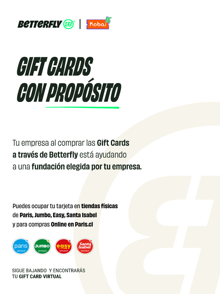 Puedes Ocupar Tu Tarjeta en Tiendas Físicas de Paris, Jumbo, Easy, Santa Isabel y para Compras ...