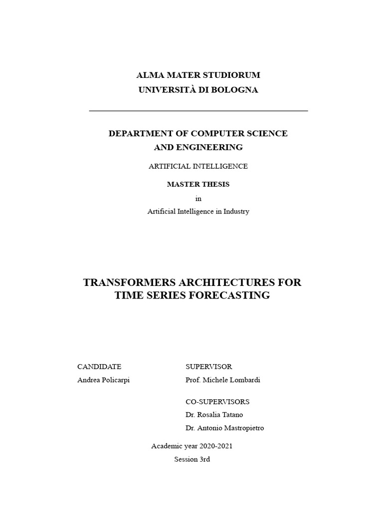 Transformers Architectures for Time Series Forecasting | PDF ... Transformers Architectures for Time Series Forecasting | PDF ...