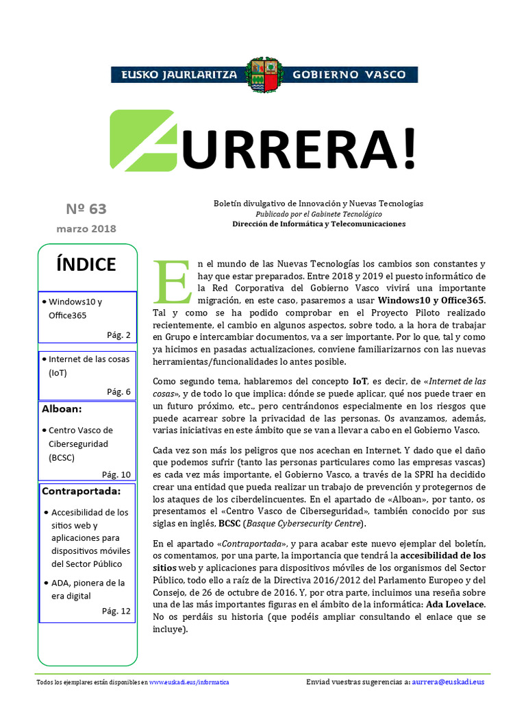 Aurrera 63 C | PDF | Internet de las Cosas | Ingeniería Informática