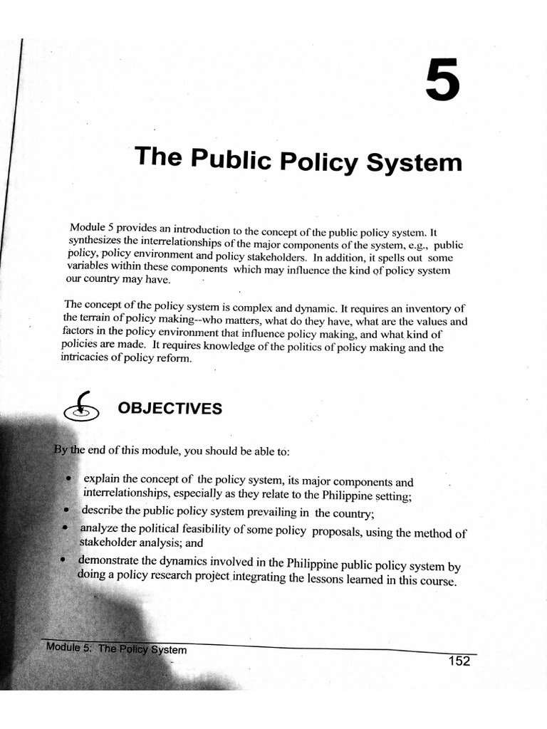 The Public Policy System | PDF