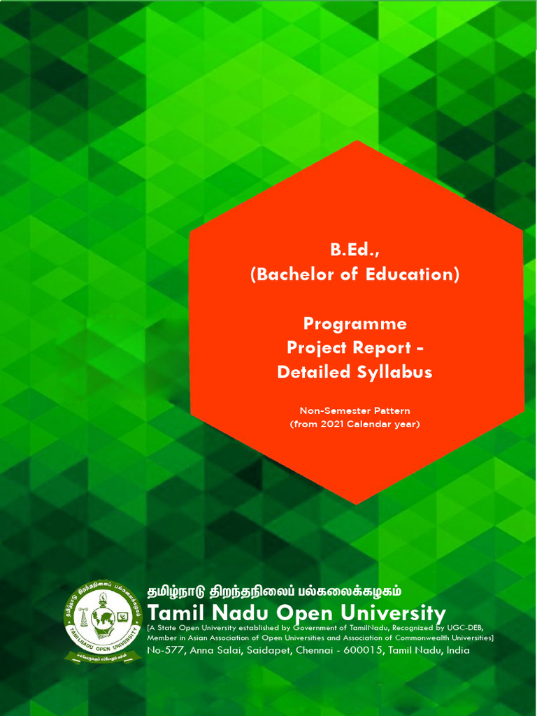 B.Ed Distance Education Syllabus 2021 | PDF | Learning | Educational ...