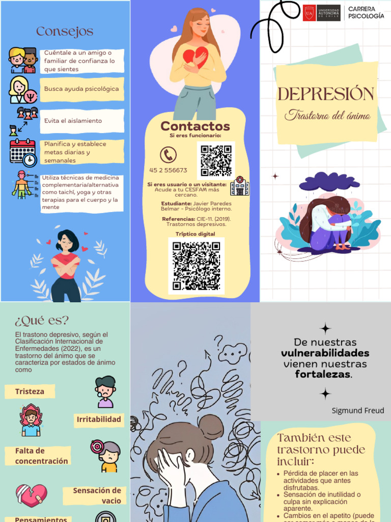 Tríptico de Depresión | PDF | Depresión (estado de ánimo) | Trastorno depresivo mayor