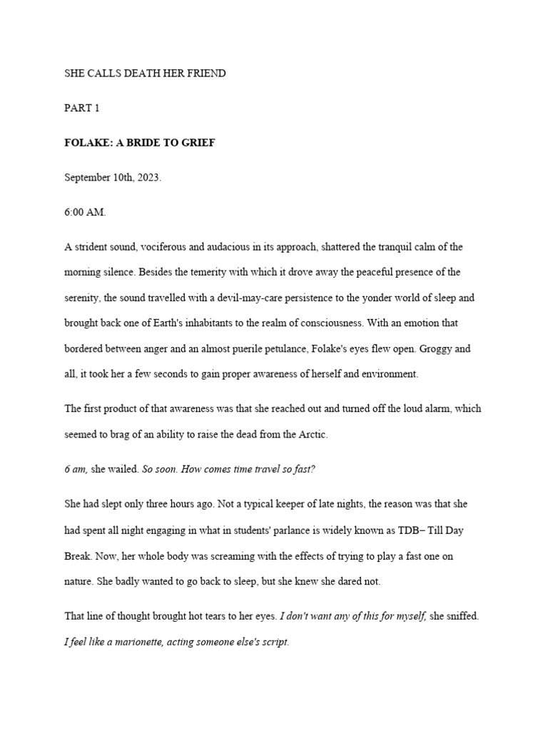 She Calls Death-Wps Office | PDF | Psychology