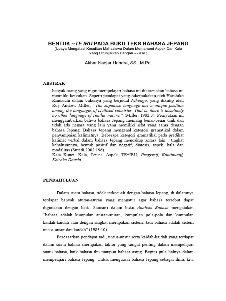 Bentuk Te Iru Pada-09072024 | PDF