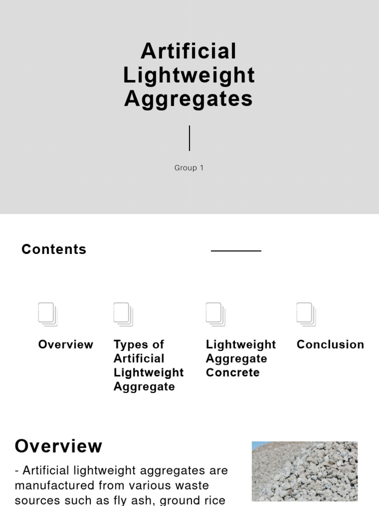 Artificial Lightweight Aggregates | PDF | Concrete | Construction Aggregate
