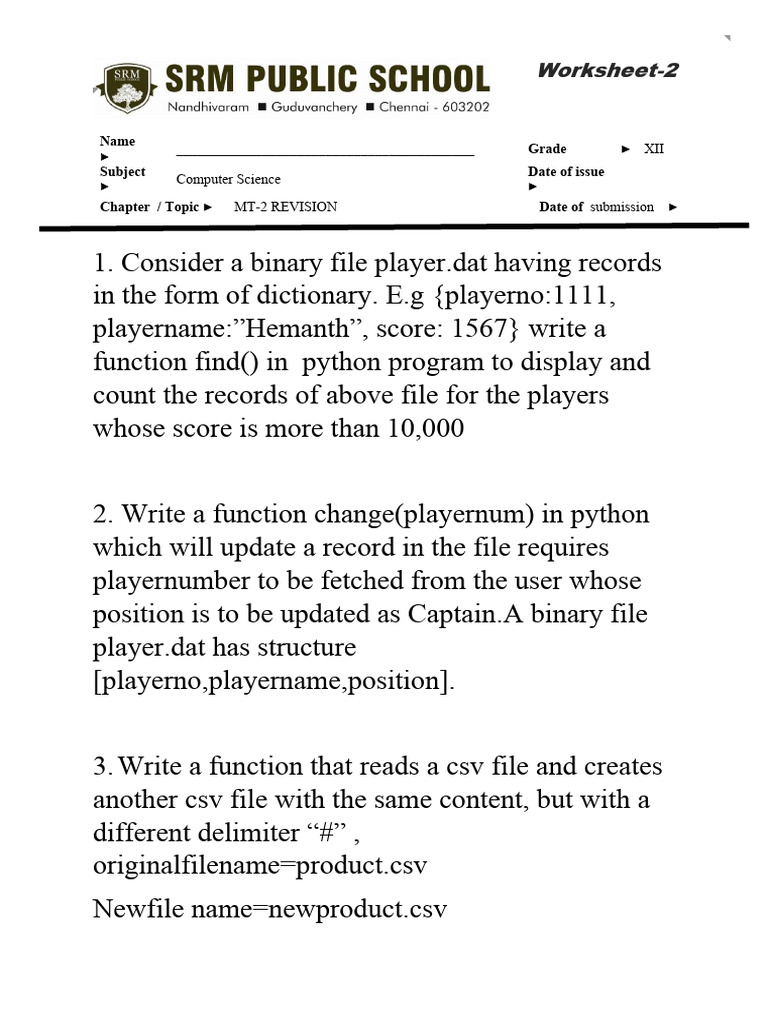 Revision Worksheet | PDF | Teaching Methods & Materials | Technology & Engineering