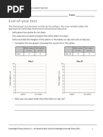 Cambridge Primary Science Stage 3 Paper 1 | PDF
