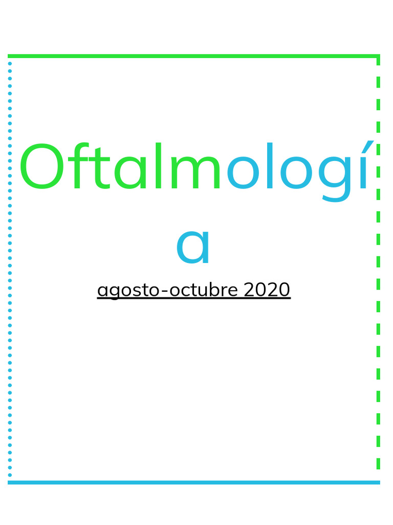 Cátedra de Oftalmo Ago-Oct 2020 | PDF | Ojo humano | Córnea