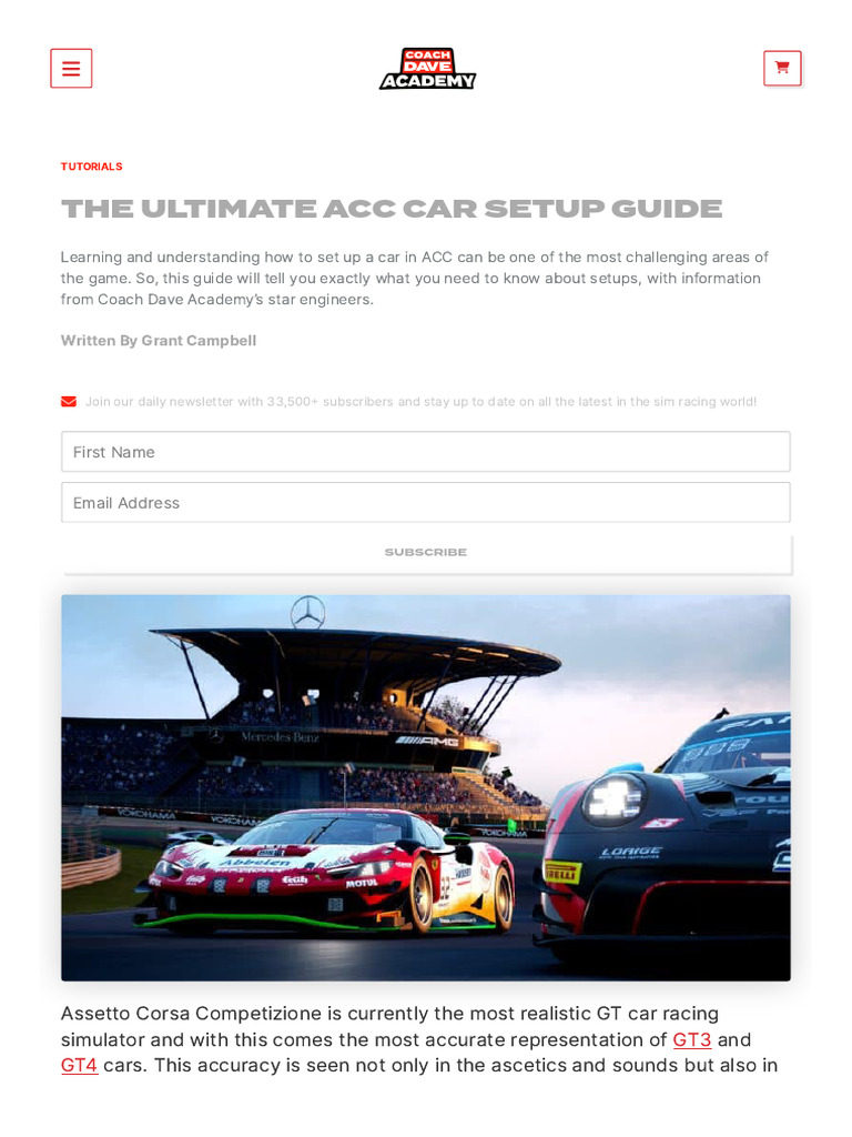 The Ultimate ACC Car Setup Guide - Coach Dave Academy | PDF | Anti Lock ...