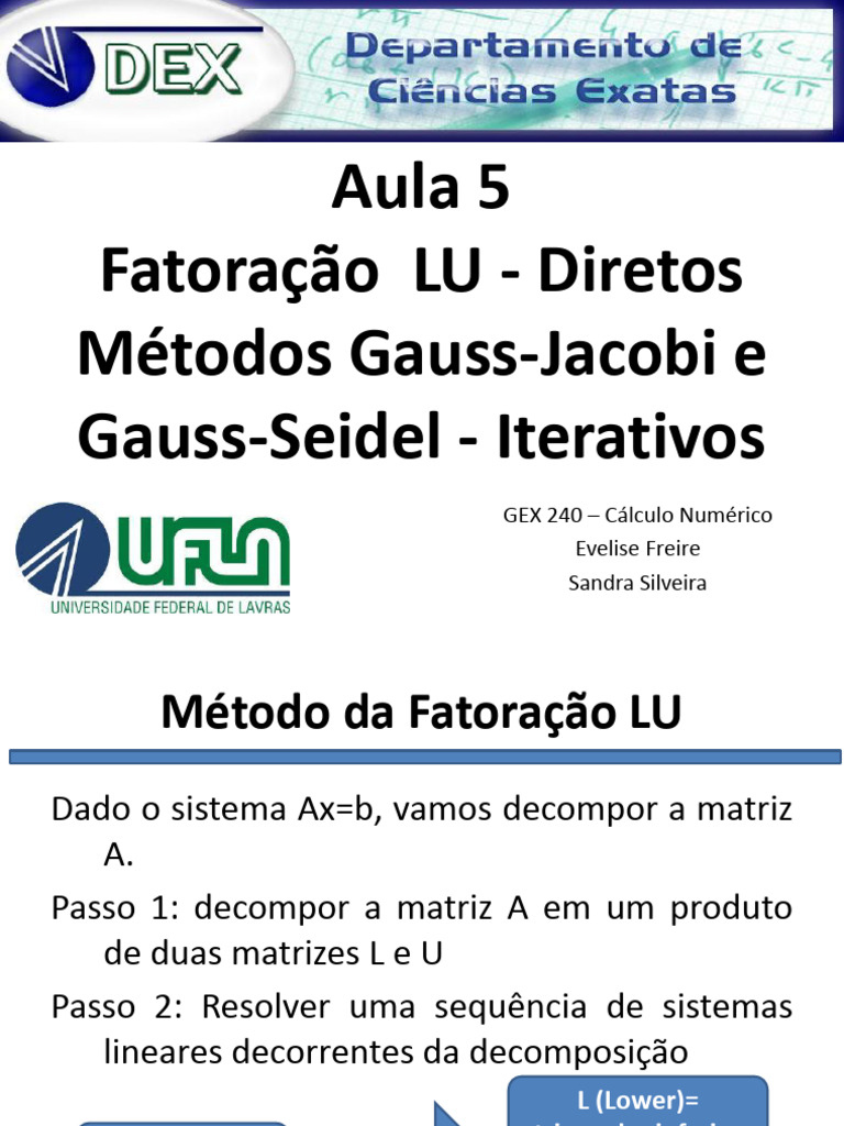 Aula5 - Sistemas Lineares | PDF | Teoria da Matrix | Álgebra linear