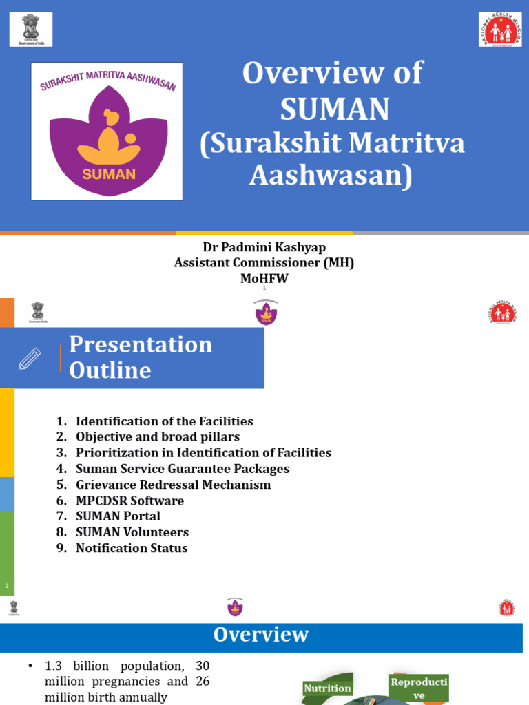 Overview of SUMAN | PDF | Women's Health | Maternal Health