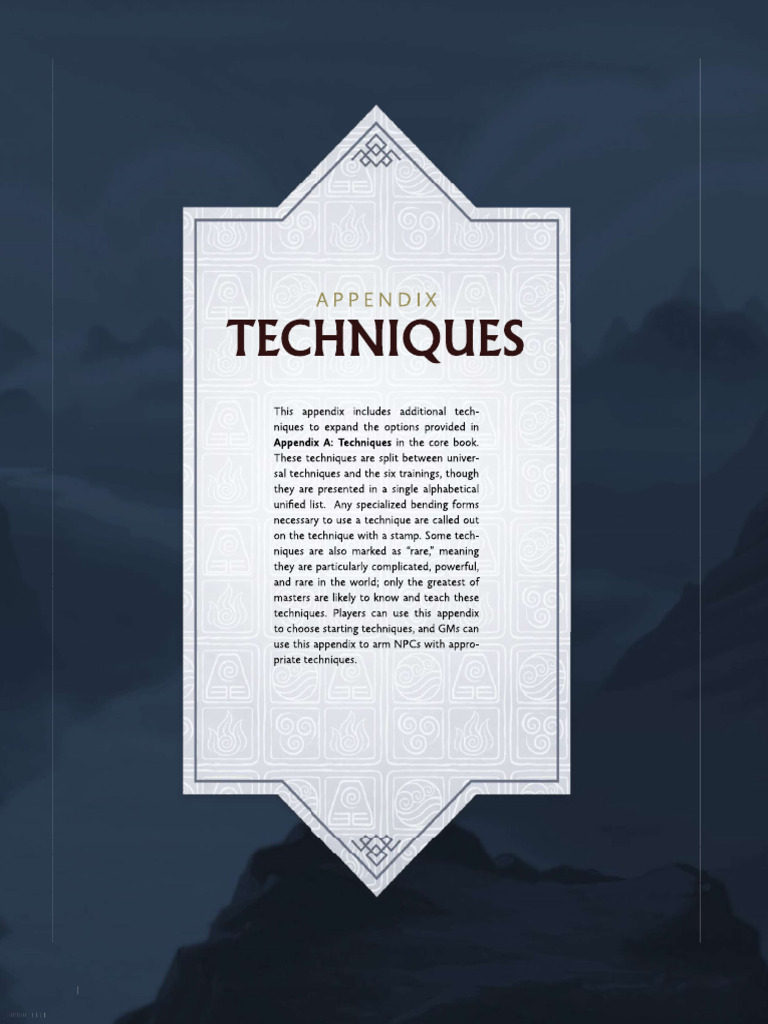 Avatar Legends - Techniques - WST | PDF