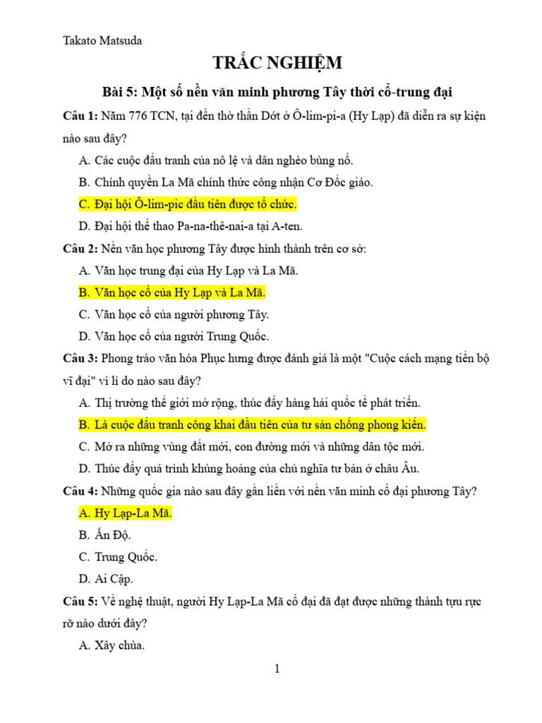 Trắc nghiệm Vietschool | PDF