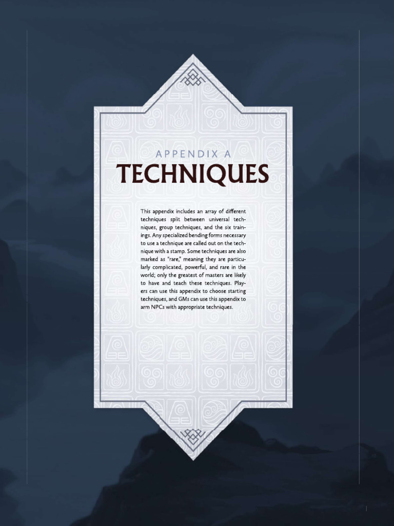 Avatar Legends - Techniques - Core | PDF