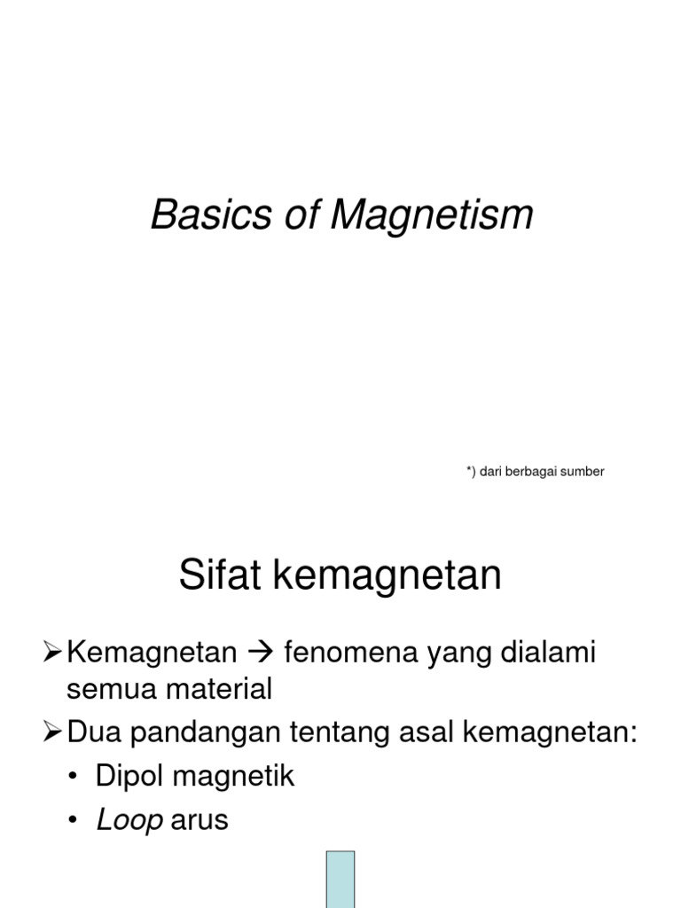 04b. Basics of Magnetism | PDF | Sains & Matematika