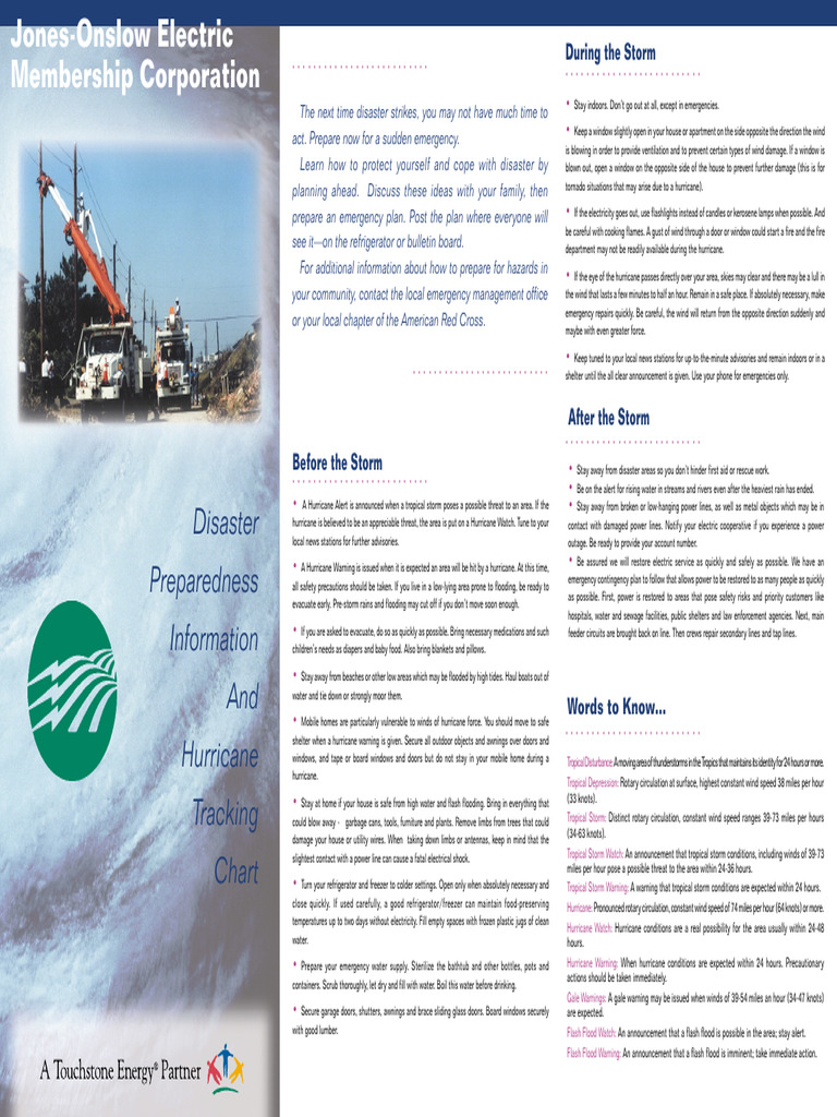 Hurricane Preparedness Brochure | PDF | Tropical Cyclones | Storms