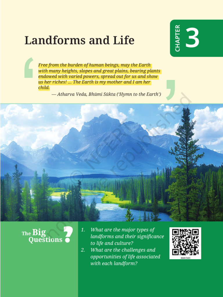 Landforms and Life (Class 6) | PDF | Plateau | Mountains